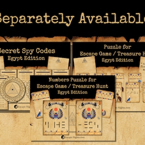 Escape Game Single Puzzle Secret Code, EGYPT Style, DIY Escape Room ...