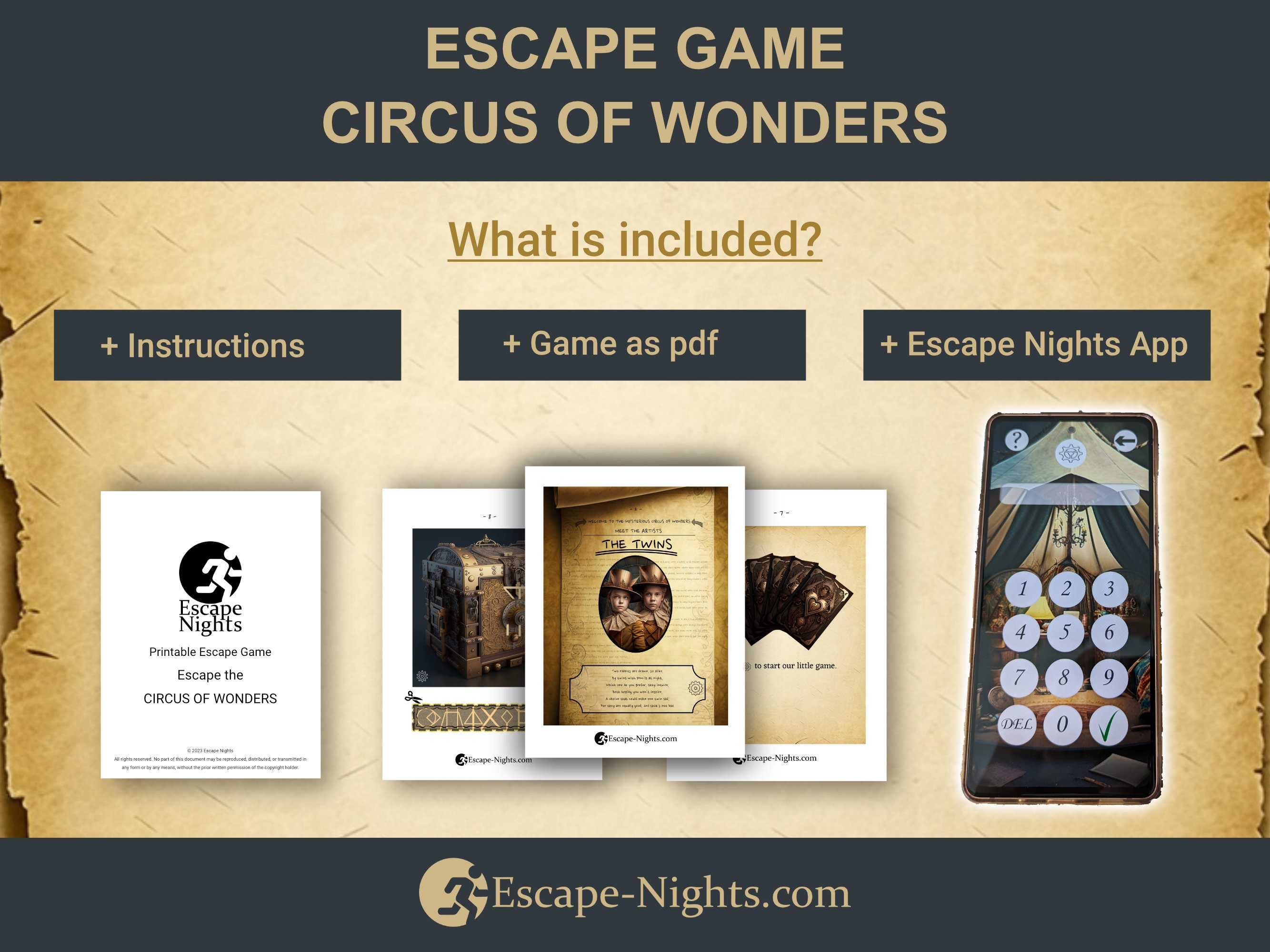 ESCAPE GAME Printable Escape Room I Circus of Wonders I DIY Printable ...