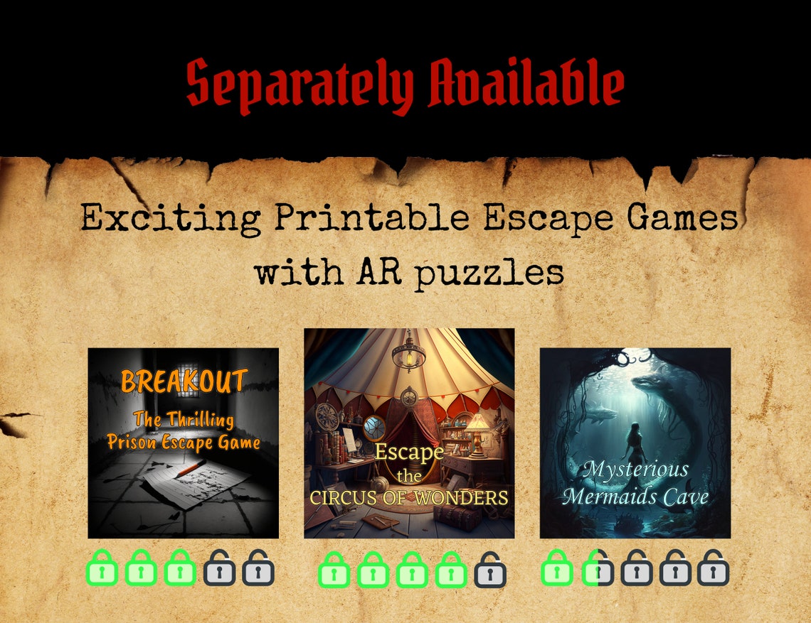 Escape Game Decoder Set I PIRATES EDITION I DIY Escape Room Secret ...