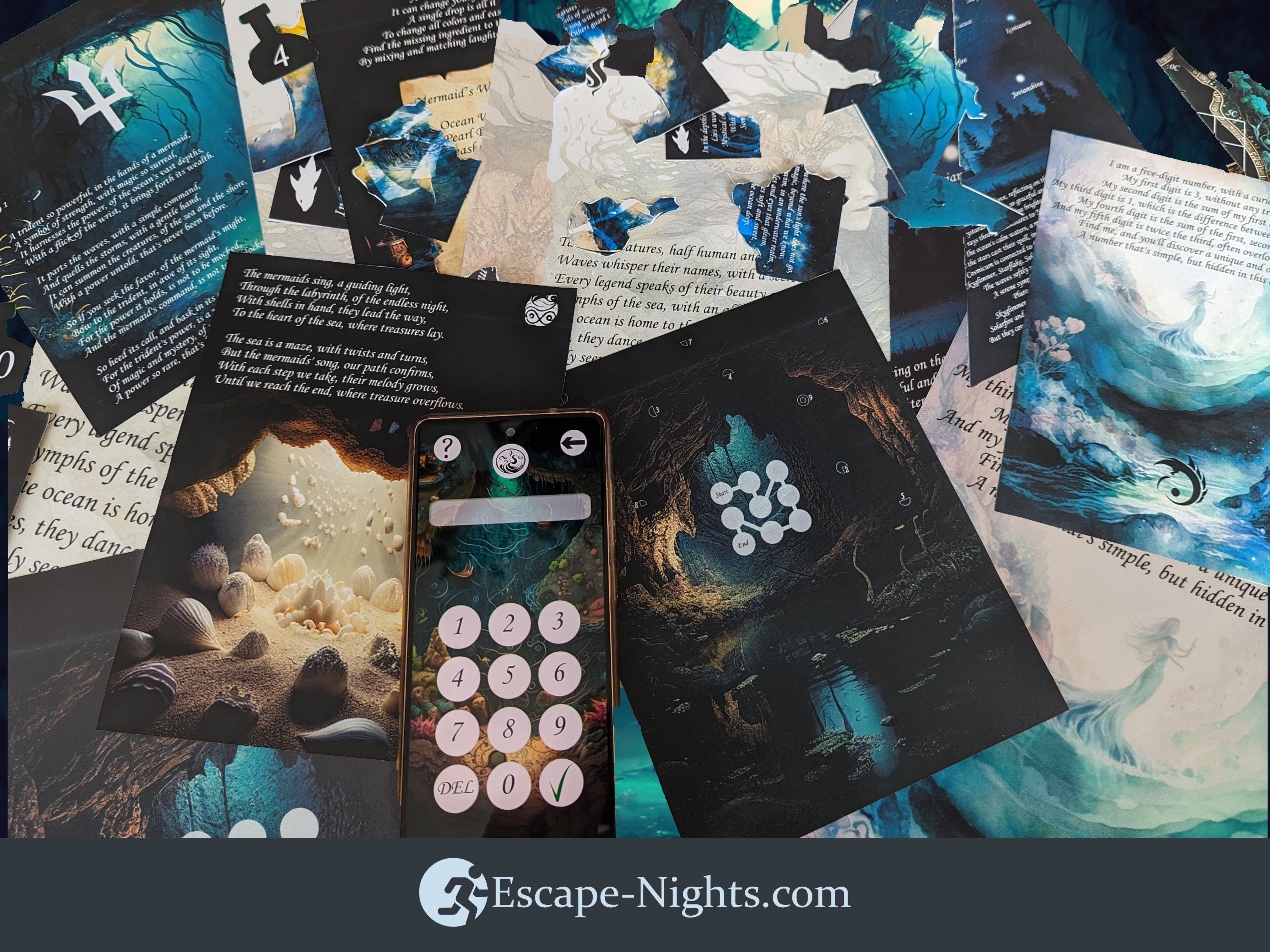 ESCAPE GAME Printable Escape Room I the Mysterious Mermaid Cave I DIY ...