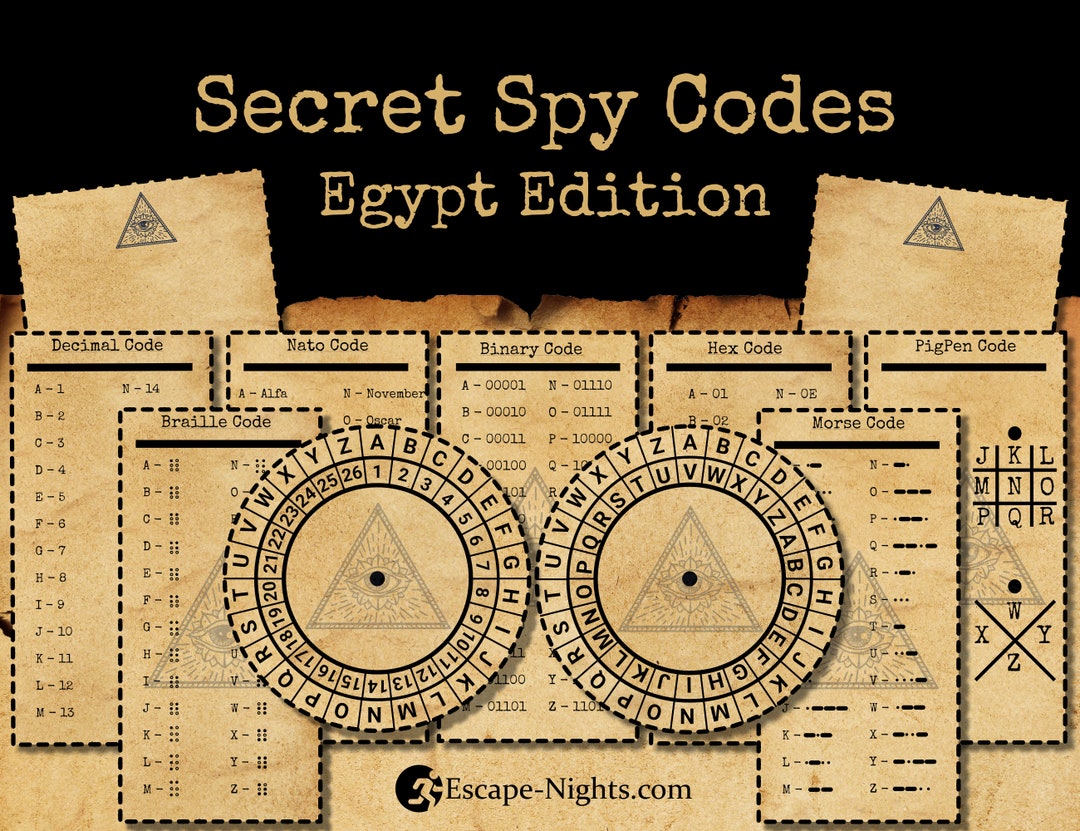 Escape Game Decoder Set I EGYPT EDITION I DIY Escape Room Secret Codes ...