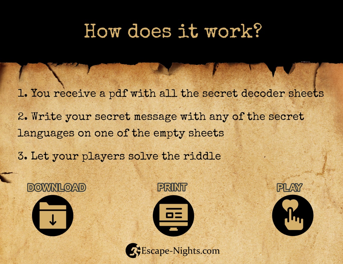 Escape Game Decoder Set I EGYPT EDITION I DIY Escape Room Secret Codes ...