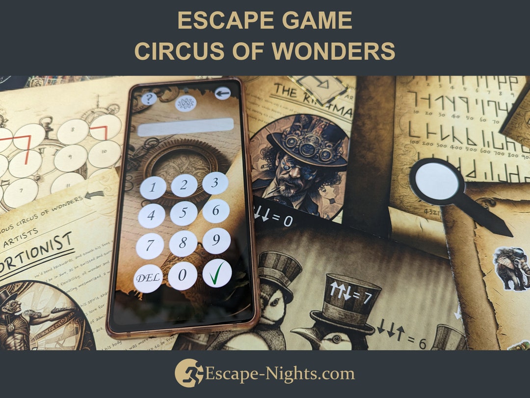 ESCAPE GAME Printable Escape Room I Circus of Wonders I DIY Printable ...
