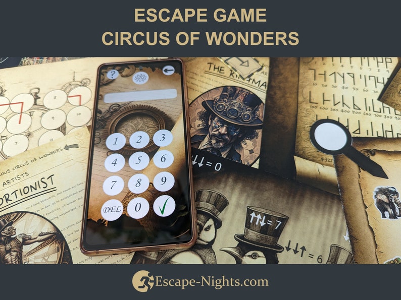 ESCAPE GAME Printable Escape Room I Circus of Wonders I DIY Printable ...
