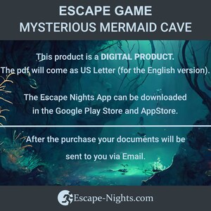 ESCAPE GAME Printable Escape Room I the Mysterious Mermaid Cave I DIY ...