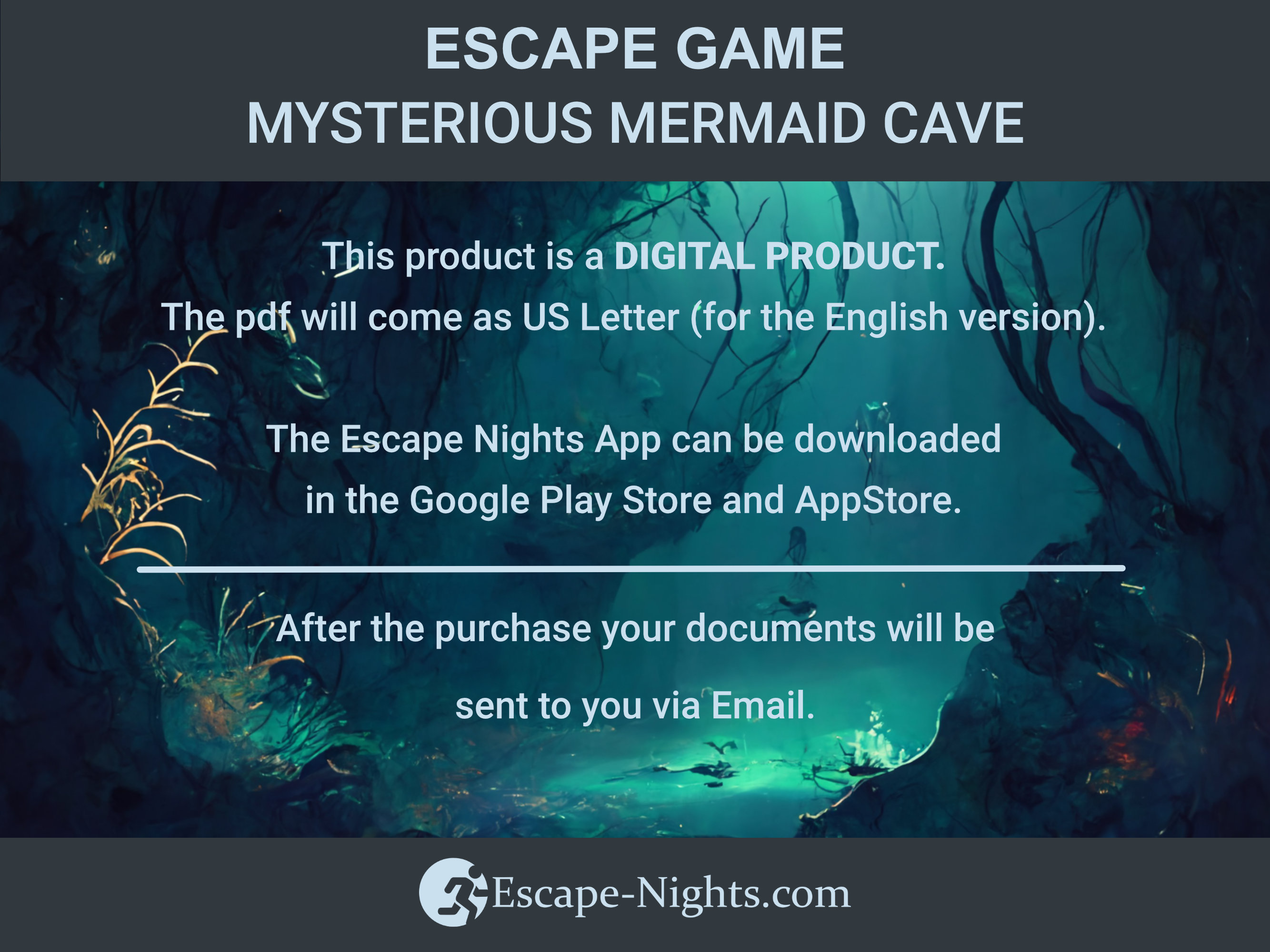 ESCAPE GAME Printable Escape Room I the Mysterious Mermaid Cave I DIY ...
