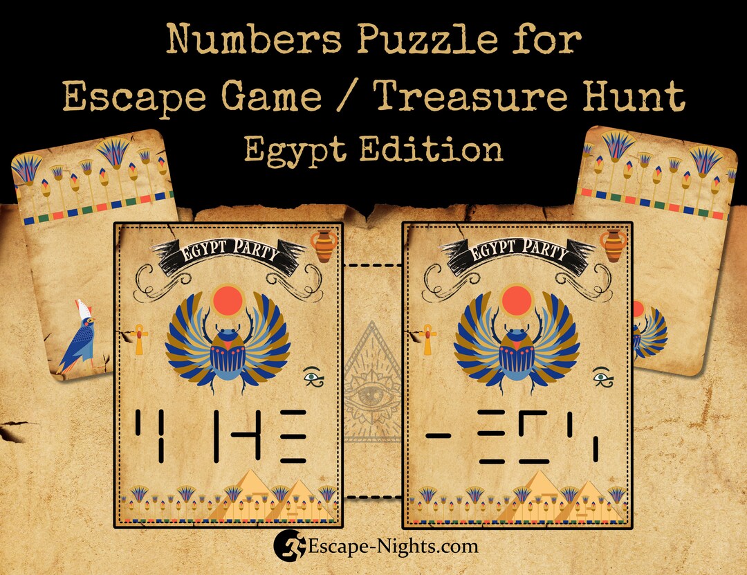 Escape Game Single Puzzle Secret Message, EGYPT Edition, DIY Escape ...