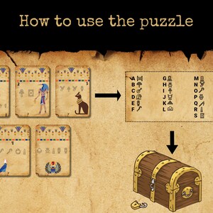 Escape Game Single Puzzle Secret Message, EGYPT Edition, DIY Escape ...