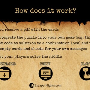 Escape Game Single Puzzle Secret Message, EGYPT Edition, DIY Escape ...