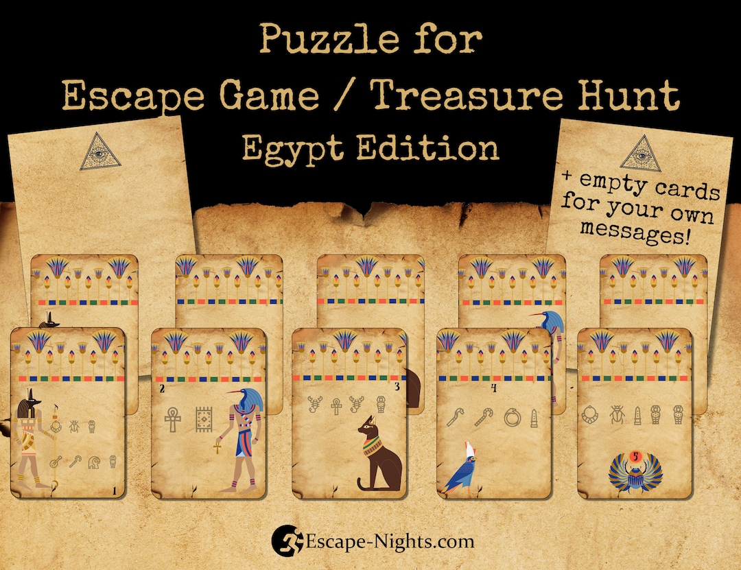 Escape Game Single Puzzle Secret Message, EGYPT Edition, DIY Escape ...