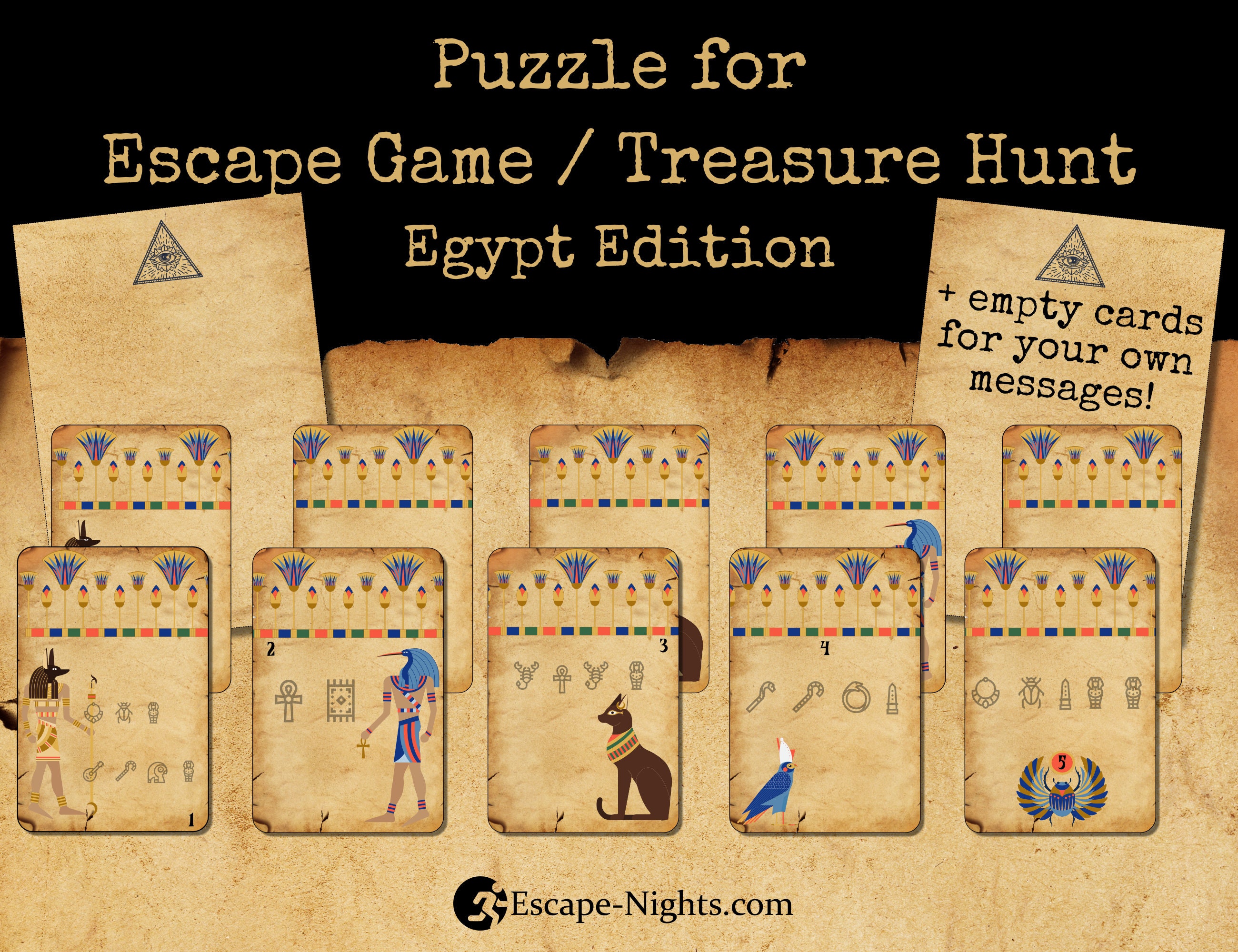 Escape Game Single Puzzle Secret Message, EGYPT Edition, DIY Escape ...