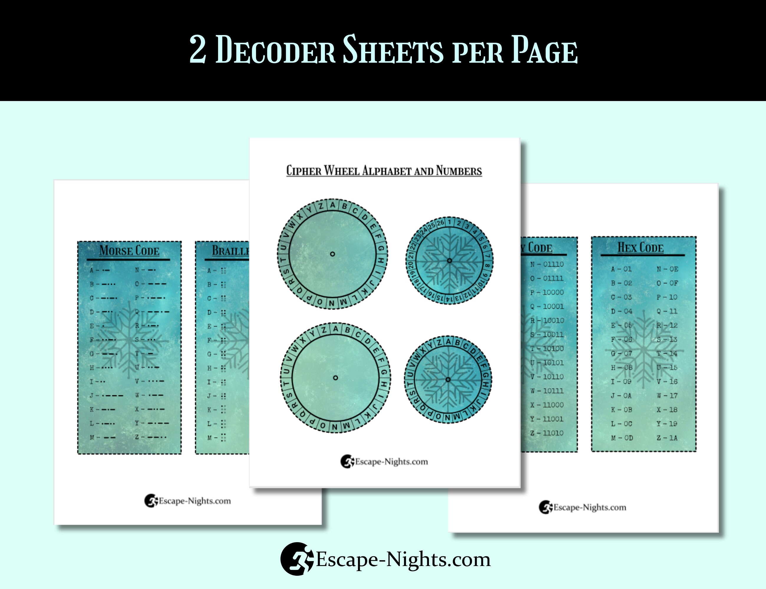 Escape Game Decoder Set I Christmas FROZEN I DIY Escape Room Secret ...