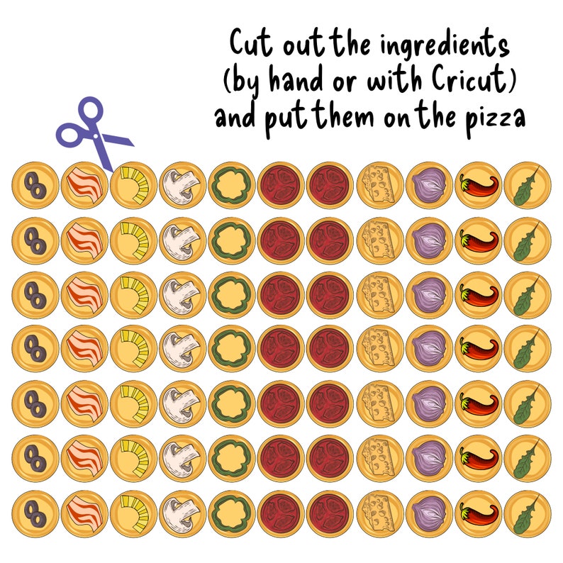 Build a Pizza I Printable Game for Children I Preschool Role-playing I ...