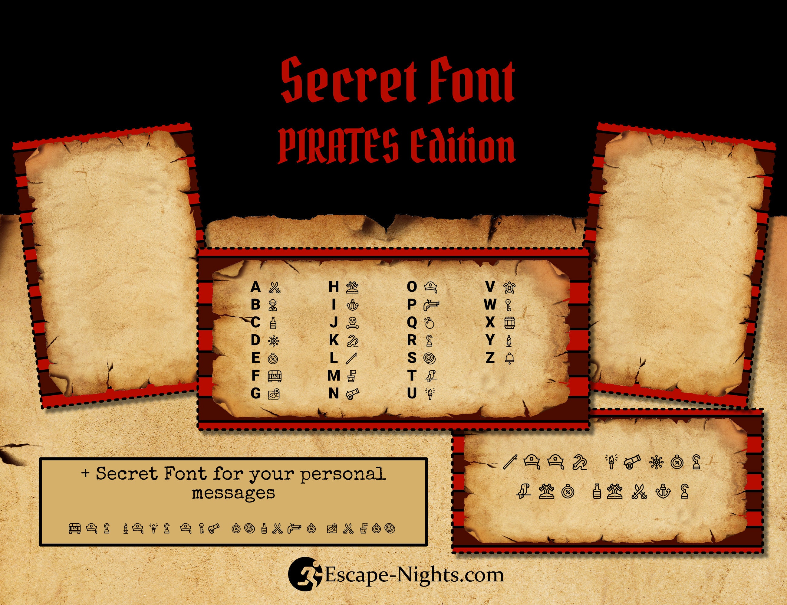 Escape Game Decoder Set I DIY Escape Room Secret Codes Including a ...