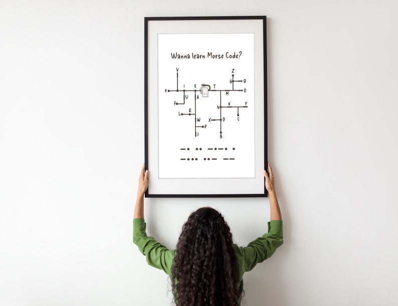Printable Bathroom Sign I Morse Code I Printable Wall Art I - Etsy