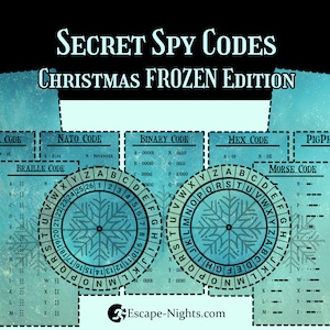 Escape Game Decoder Set I Christmas FROZEN I DIY Escape Room Secret ...