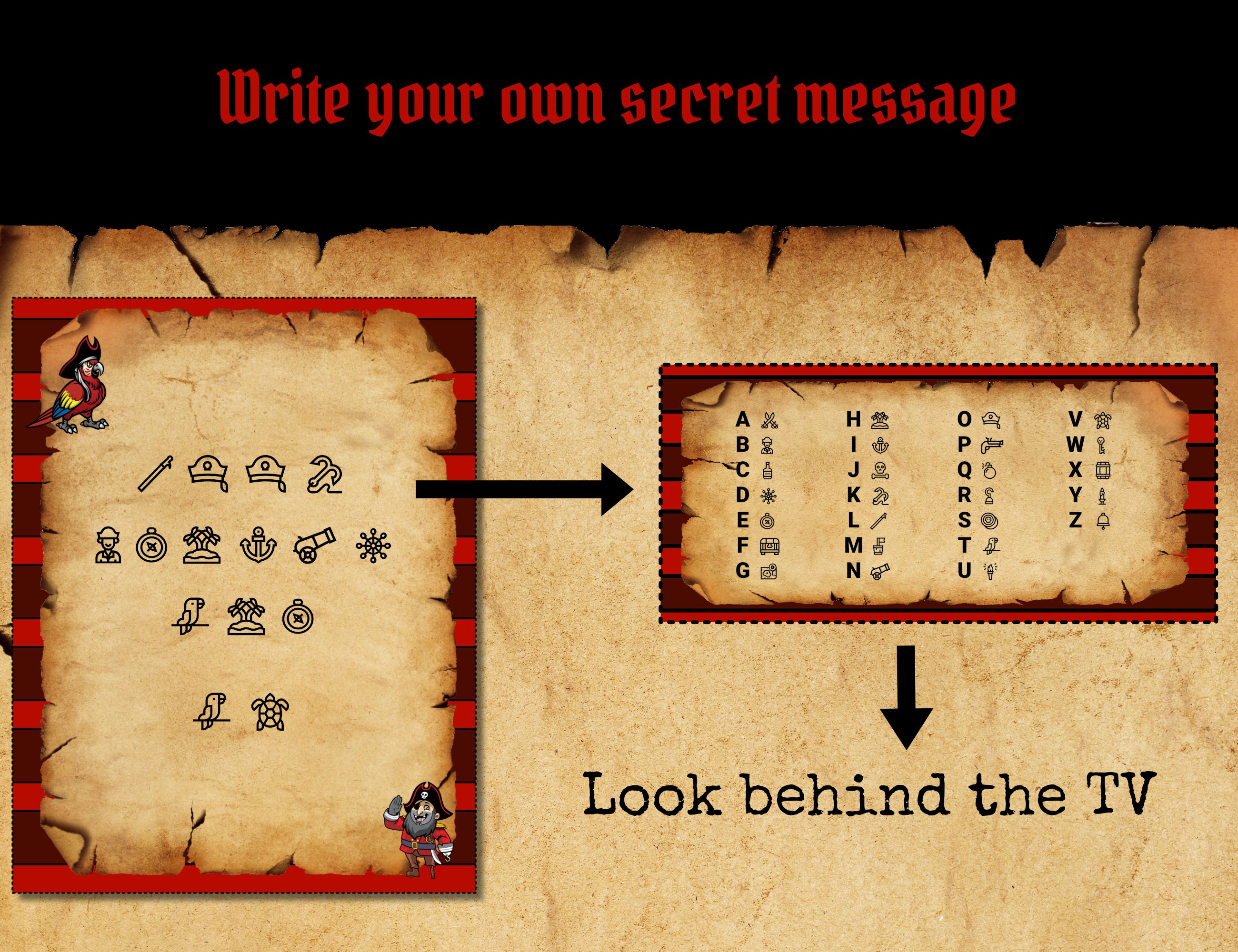 Escape Game Decoder Set I DIY Escape Room Secret Codes Including a ...