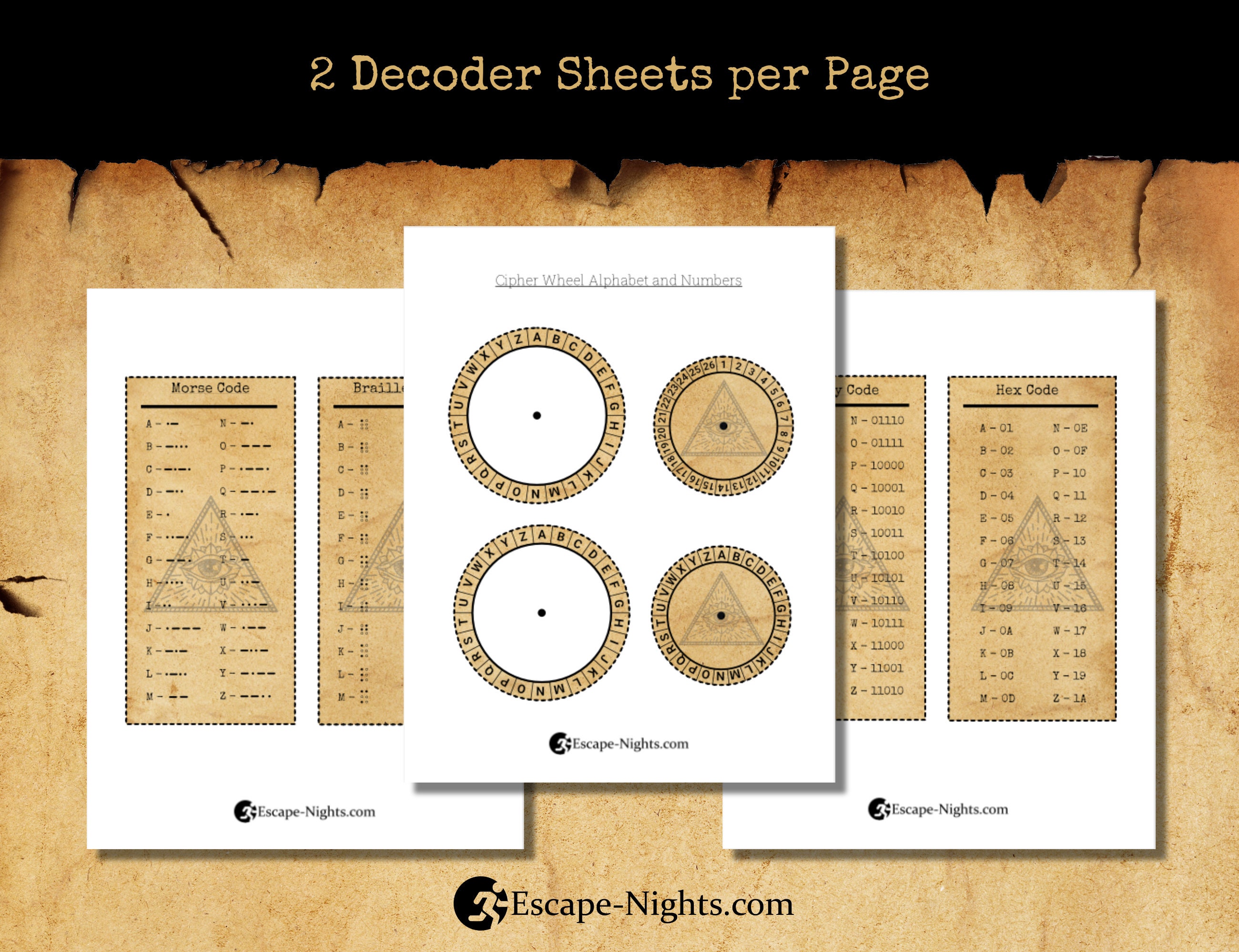 Escape Game Decoder Set I EGYPT EDITION I DIY Escape Room Secret Codes ...