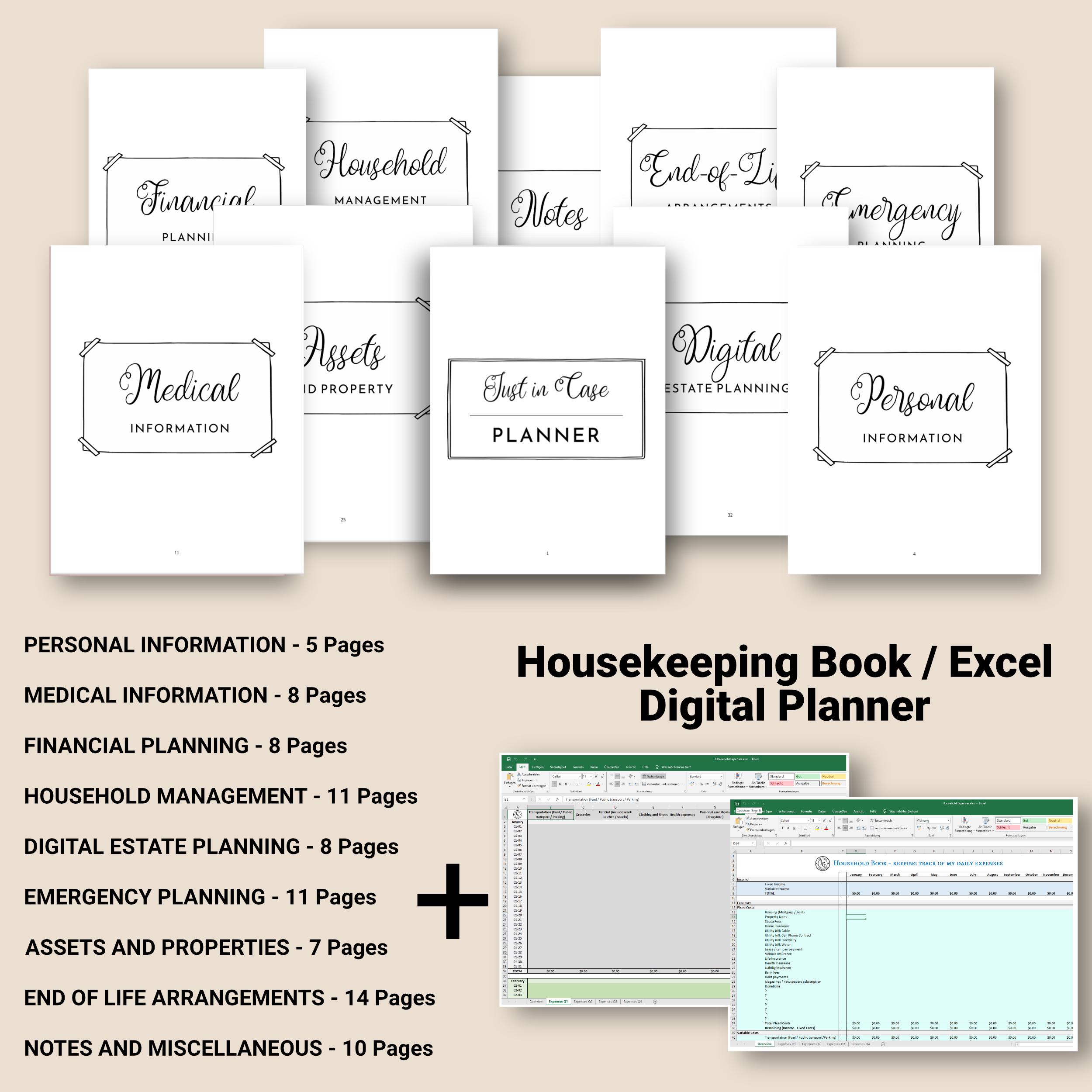 Just in Case Binder | End of Life Planner | Emergency Binder Printable ...