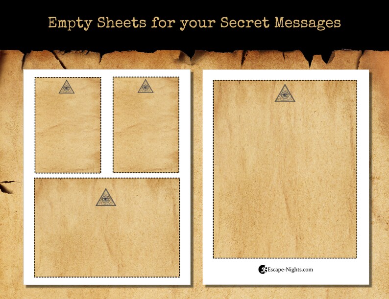 Escape Game Decoder Set, DIY Escape Room Secret Codes Including a ...