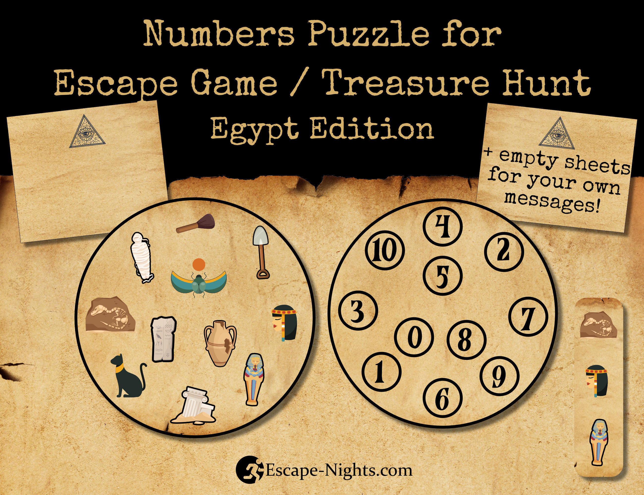 Escape Game Single Puzzle, EGYPT Style, DIY Escape Room/treasure Hunt ...