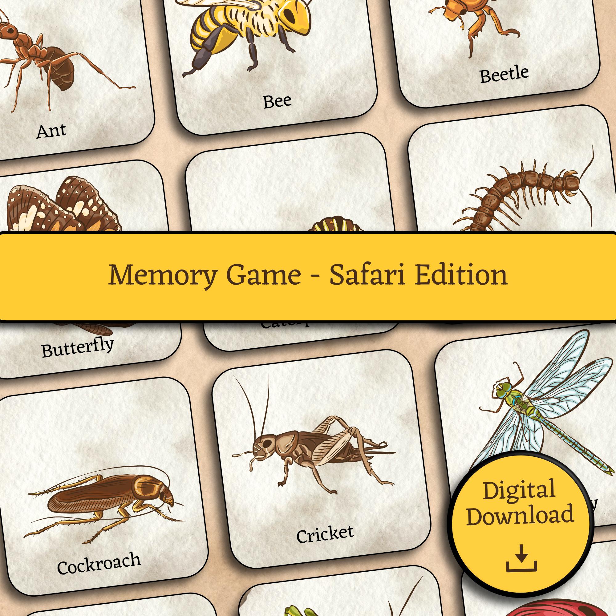 Memory Game for Children I Printable Learning Game I Preschool I Educational Homeschool Material ...