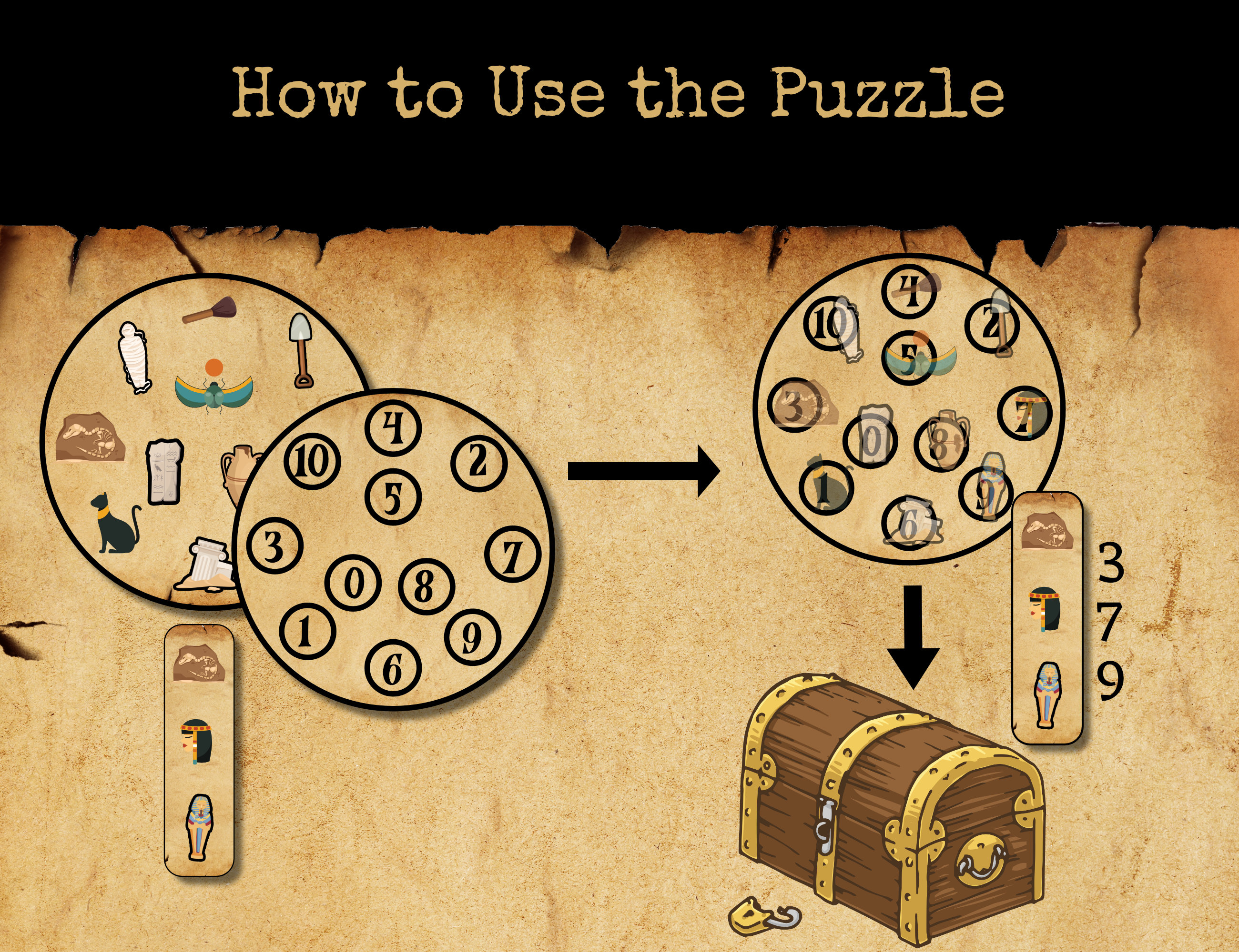 Escape Game Single Puzzle, EGYPT Style, DIY Escape Room/treasure Hunt ...