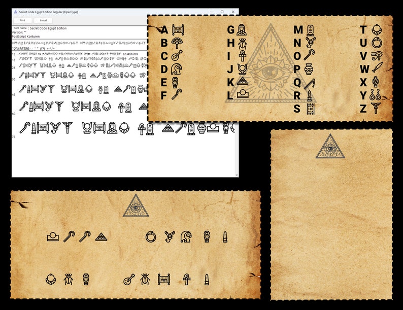 Escape Game Decoder Set, DIY Escape Room Secret Codes Including a ...