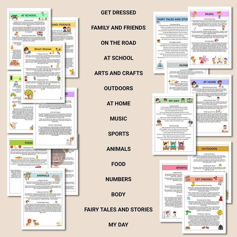 Printable Stories for Preschoolers I Fun Stories With Common Words I ...