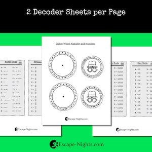 Escape Game Decoder Set, SPY Edition, DIY Escape Room Secret Codes ...