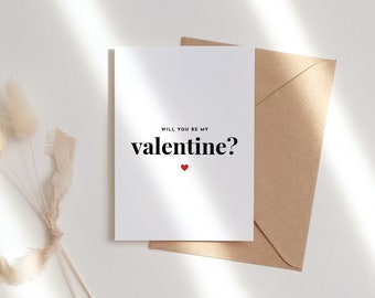 Be My Valentine Printable Card | Valentines Day Card Digital Download ...
