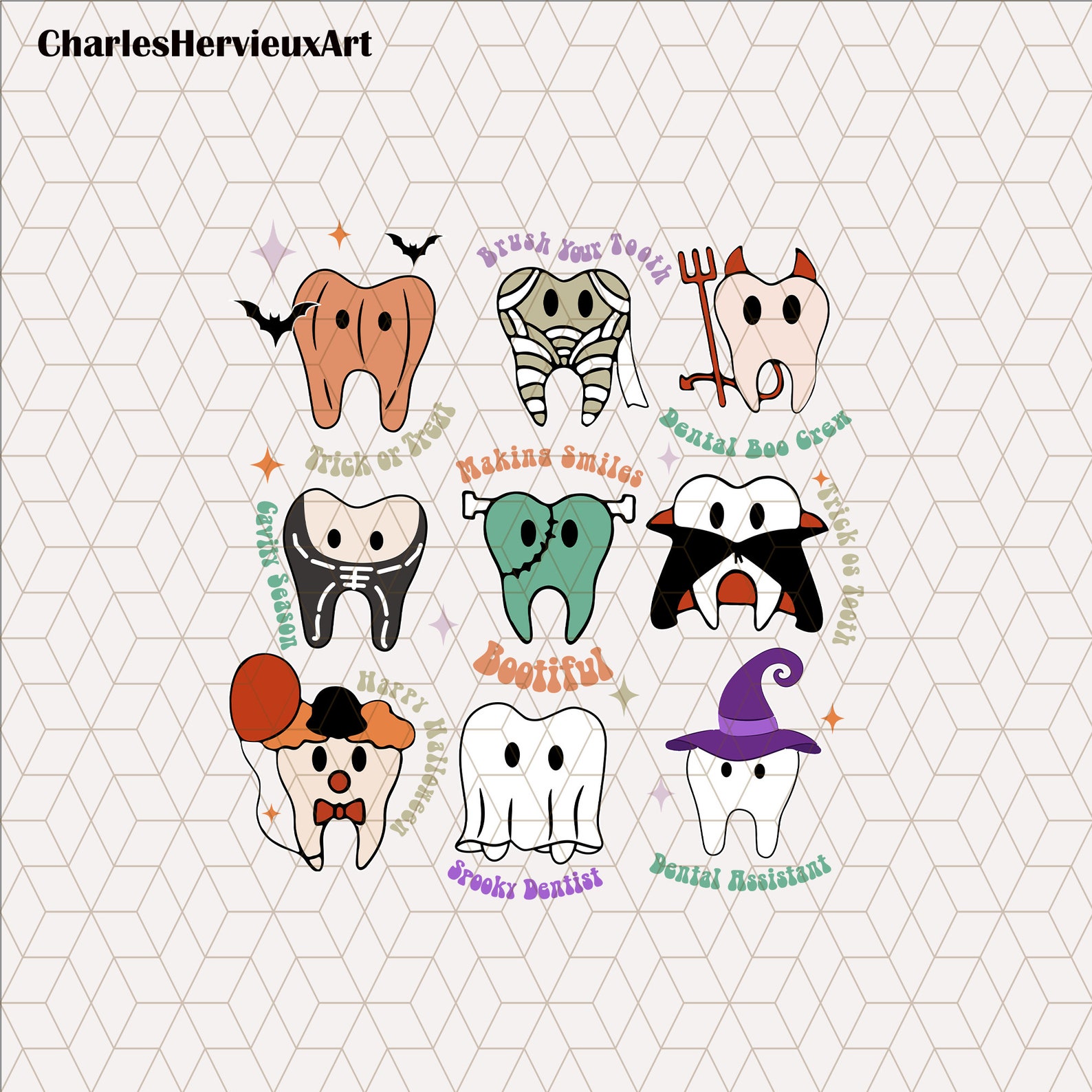 Halloween Dental Life Png, Spooky Halloween Dentist Png, Dental Squad ...