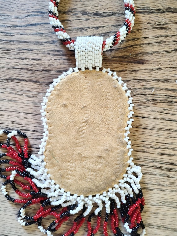 Native vintage beaded necklace Thunderbird - Gem