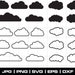 Cloud Svg File, Cloud Clipart, Cloud Vector, Cloud Bundle Svg, Cloud ...