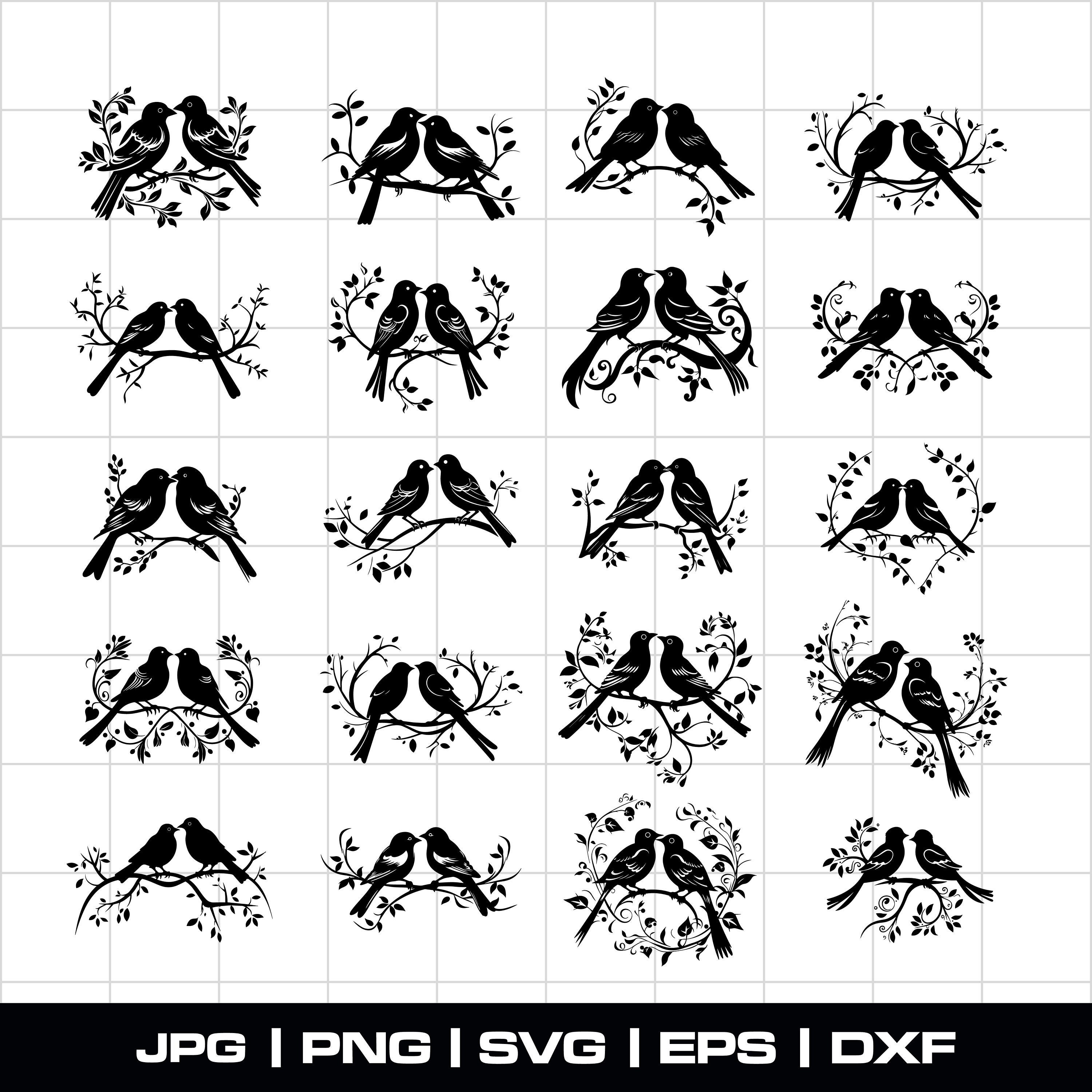 Love Birds Svg Bundle Birds Svg Bundle Birds Cut File Birds Clipart Birds Svg Files For