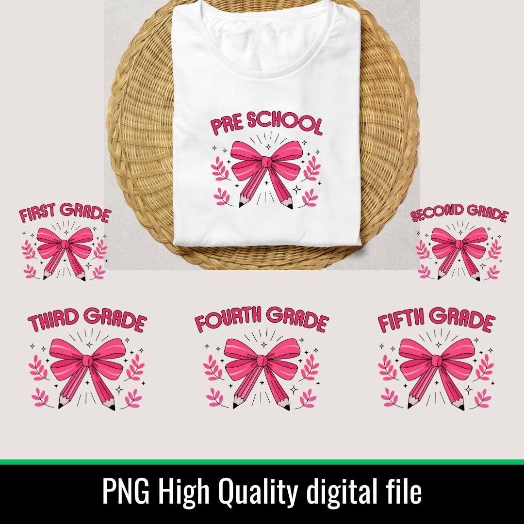 Coquette Pencil PNG, First Day of School Png Bundle, Coquette Pencil ...