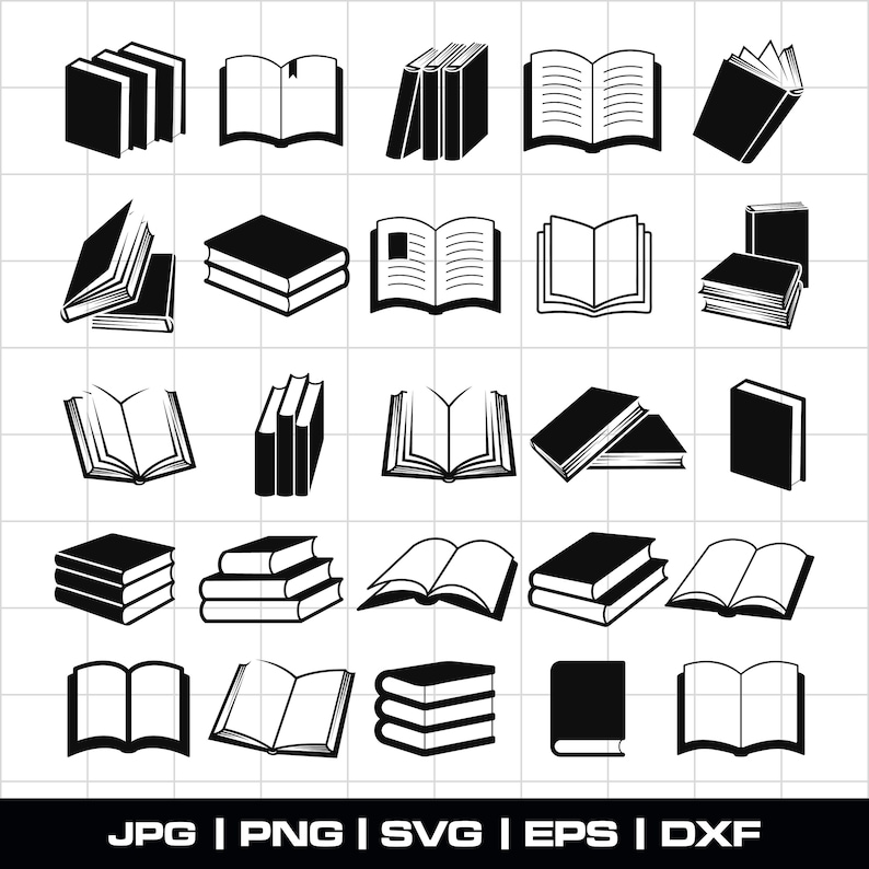 BOOKS SVG, Books SVG Bundle, Book Club Svg, School Svg, Student Svg ...