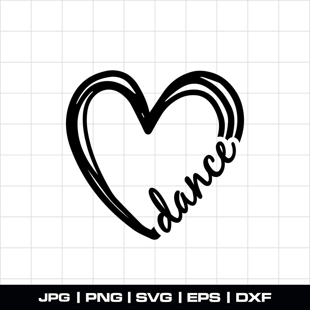 Dance Heart Svg, Dance Png, Dance Svg, Sports Heart Svg, Dancer Svg ...