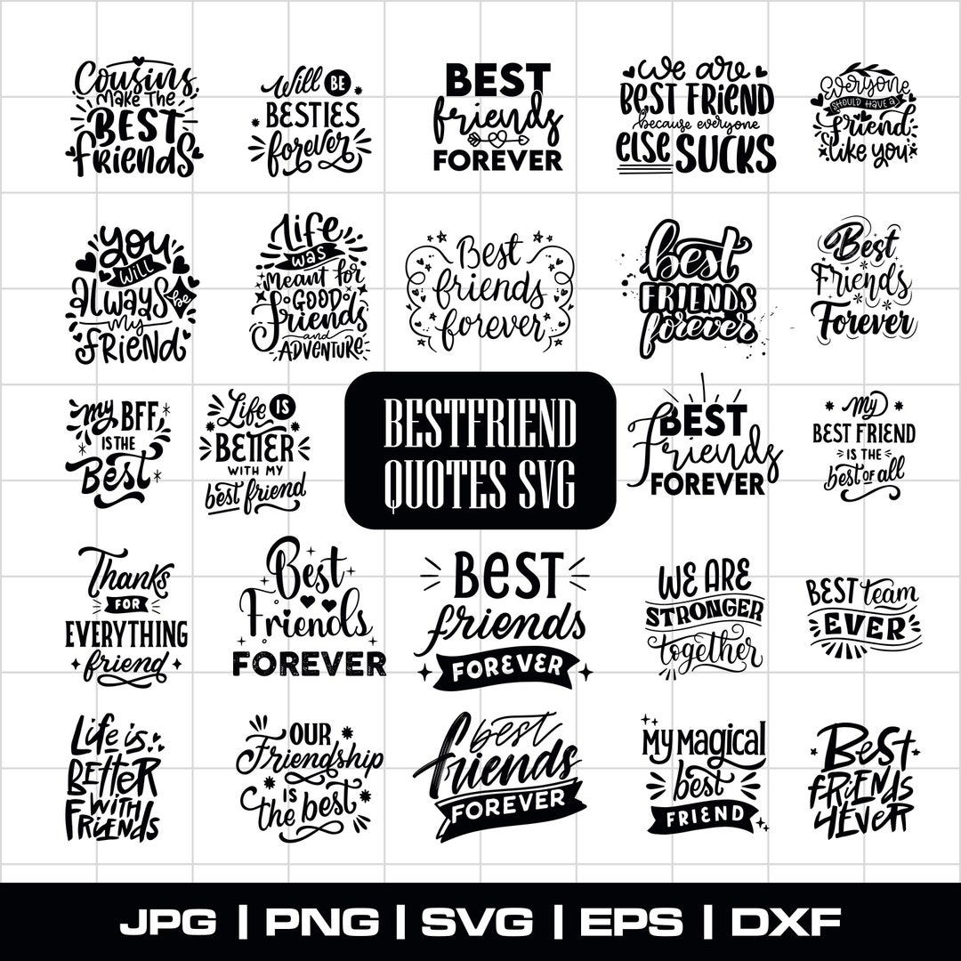 Friendship Svg Bundle, Friends Svg, Best Friends Svg, Friendship Svg ...