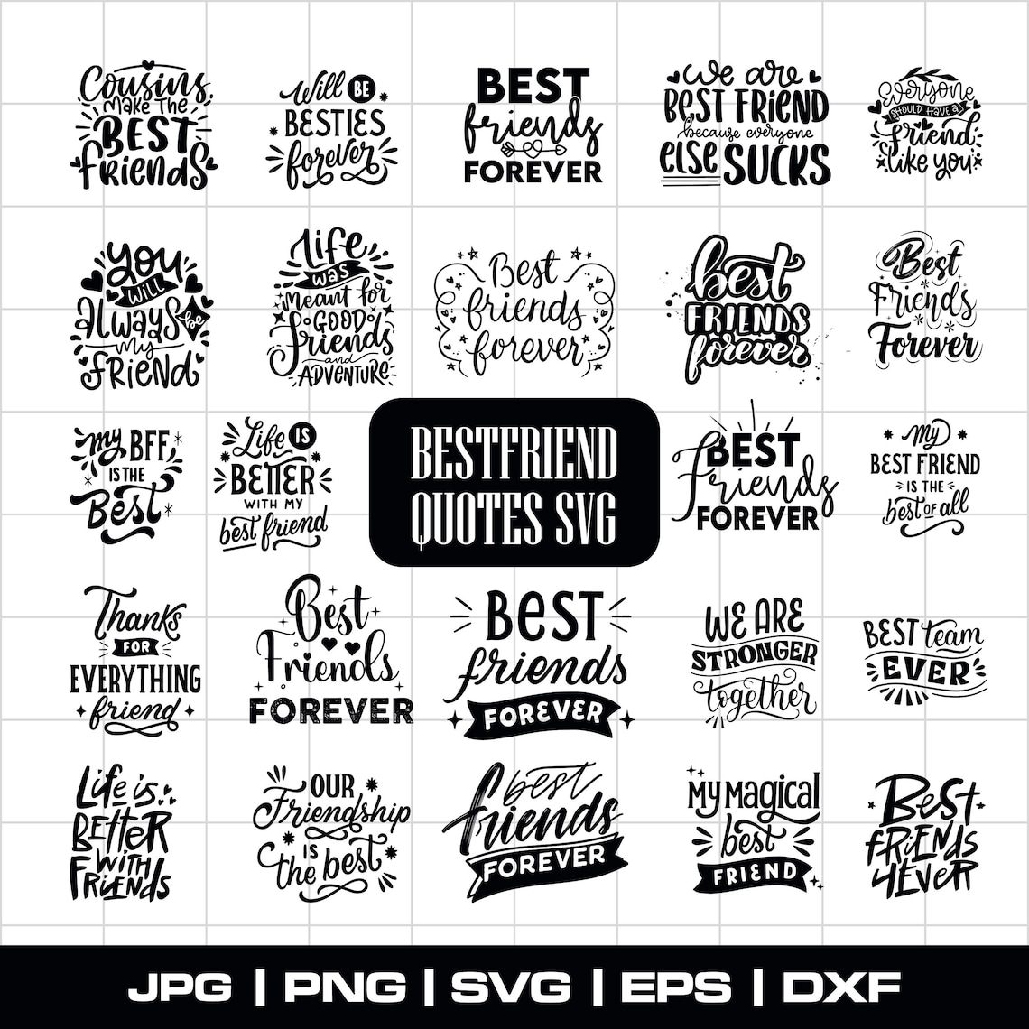 Friendship Svg Bundle Friends Svg Best Friends Svg - Etsy