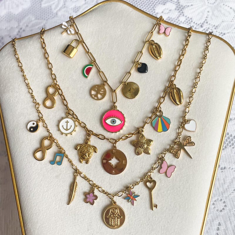 Charm Necklace - Etsy