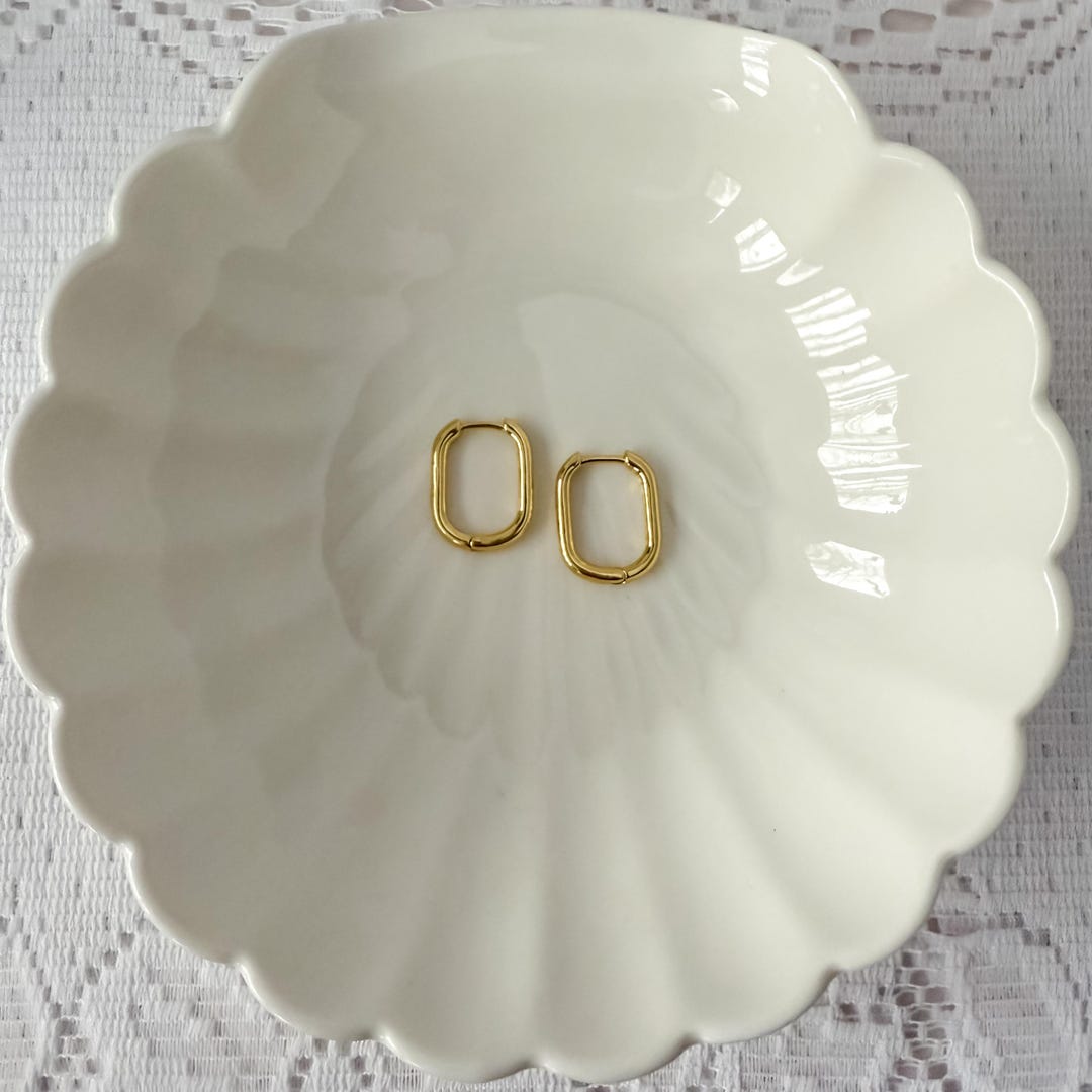 Simple Gold Hoops, Everyday Gold Hoops, Gold Hoops Earring Set, 14k ...