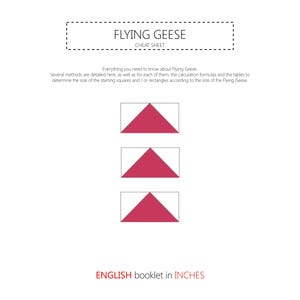 Flying Geese Cheat Sheet - Booklet in English - Etsy