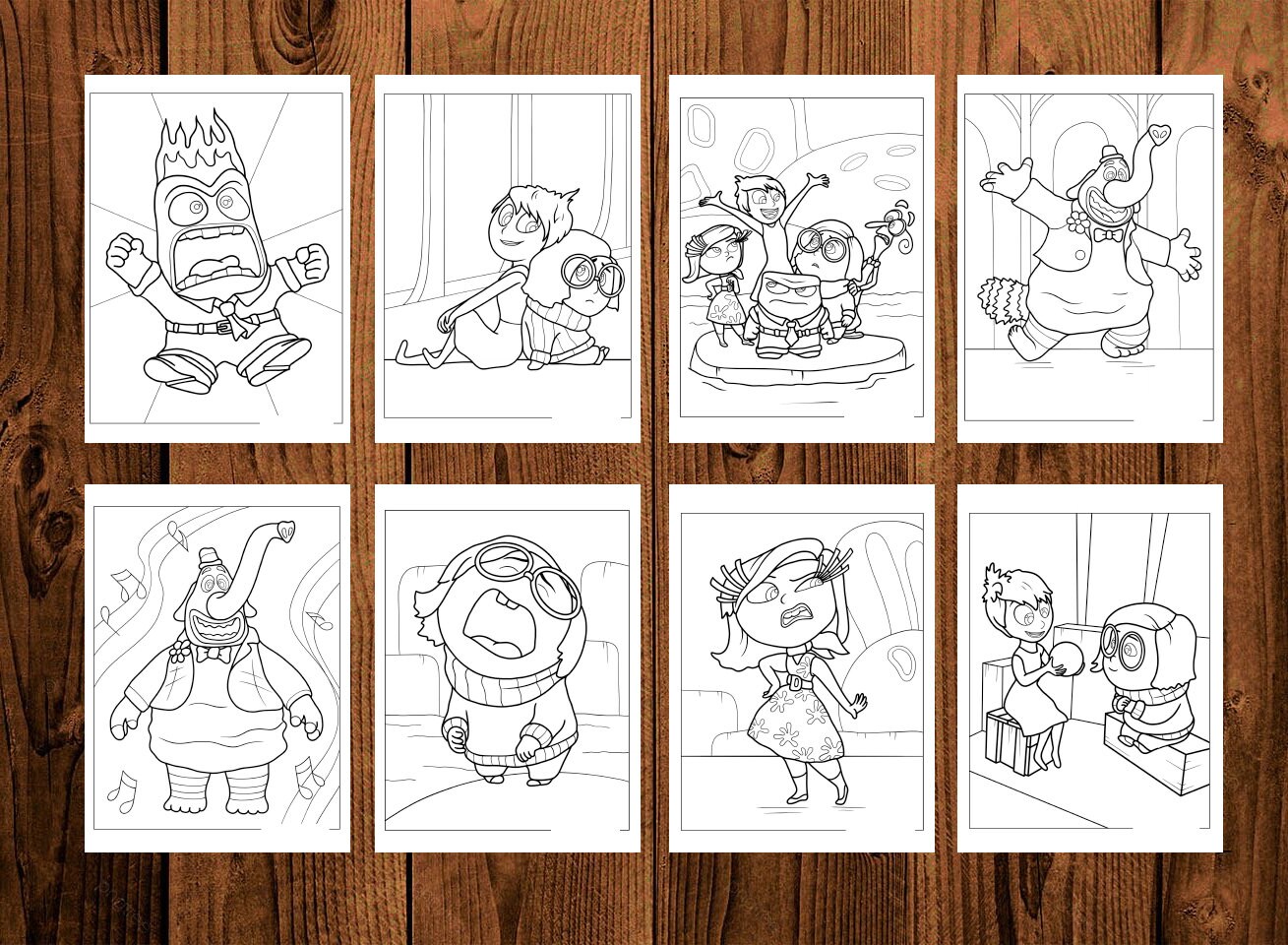 Colouring Books | Inside Out 18 Pages Pdf - Etsy