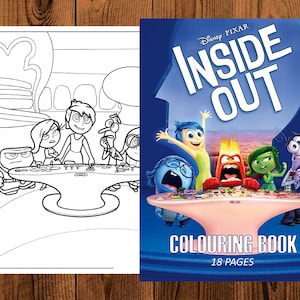 Colouring Books | Inside Out 18 Pages Pdf - Etsy