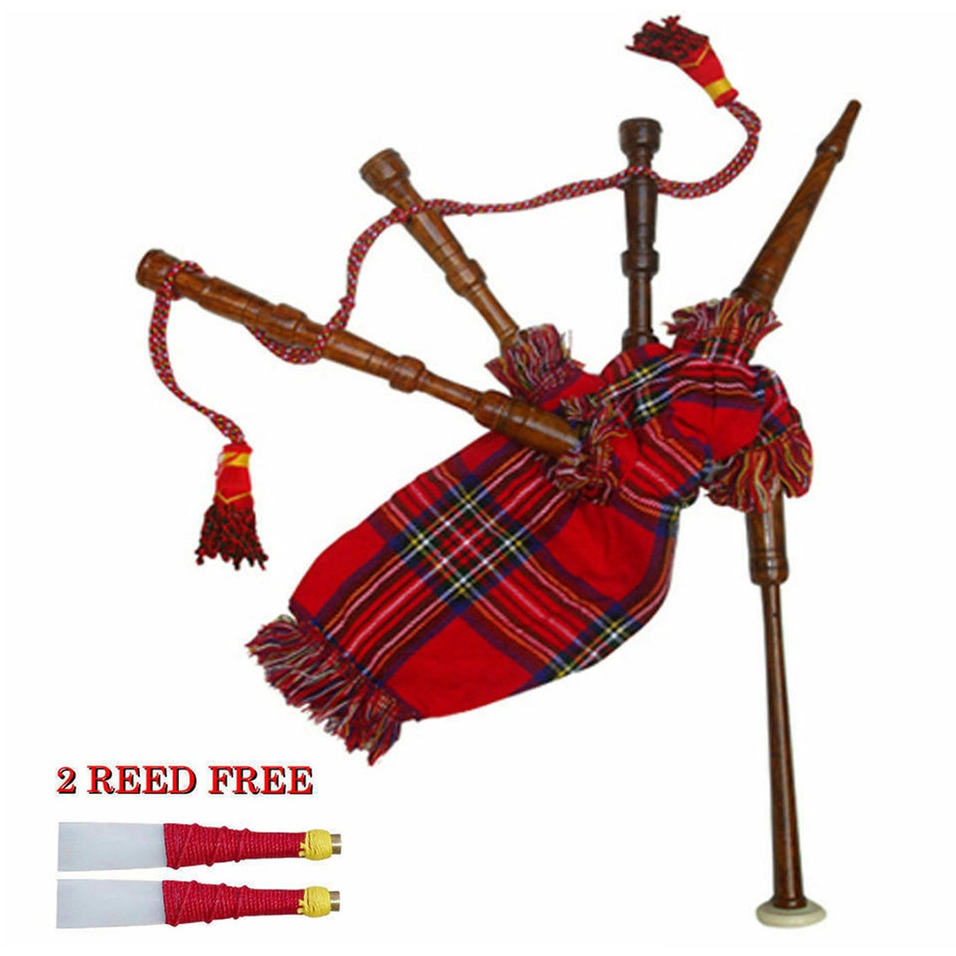 Highland Scottish Mini Bagpipe for Kids Playable Rosewood Toy With ...