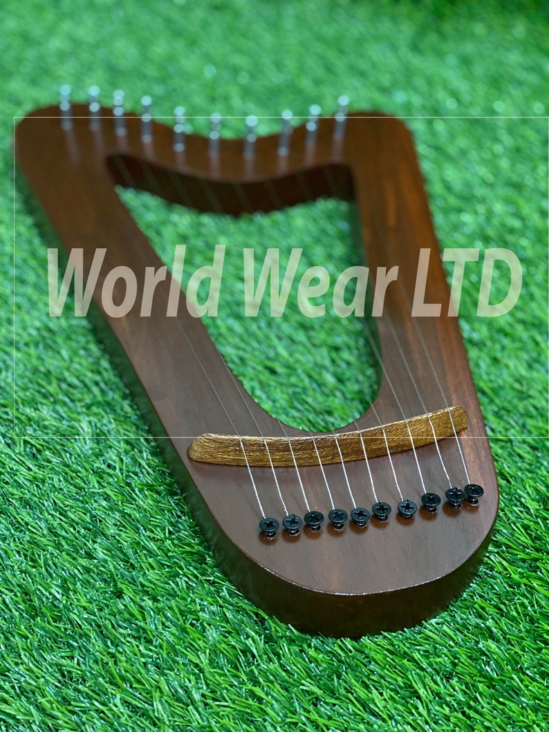 Rosewood Lyre Harp 10 Metals Strings Curved Design Lyre Harps - Etsy
