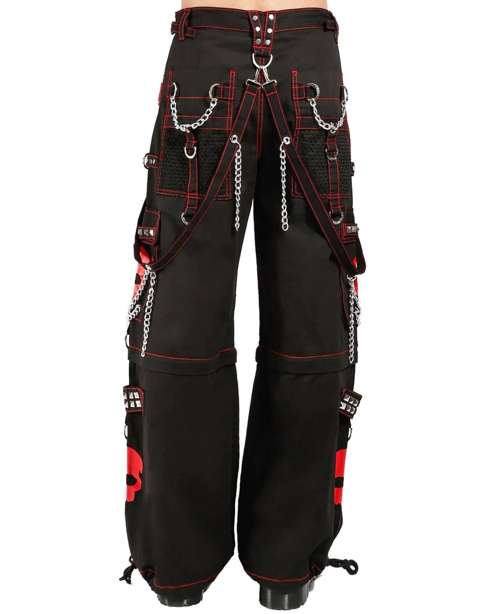 Skull and Bones Black Goth Pant, Post Apocalyptic Pant, Cyberpunk ...
