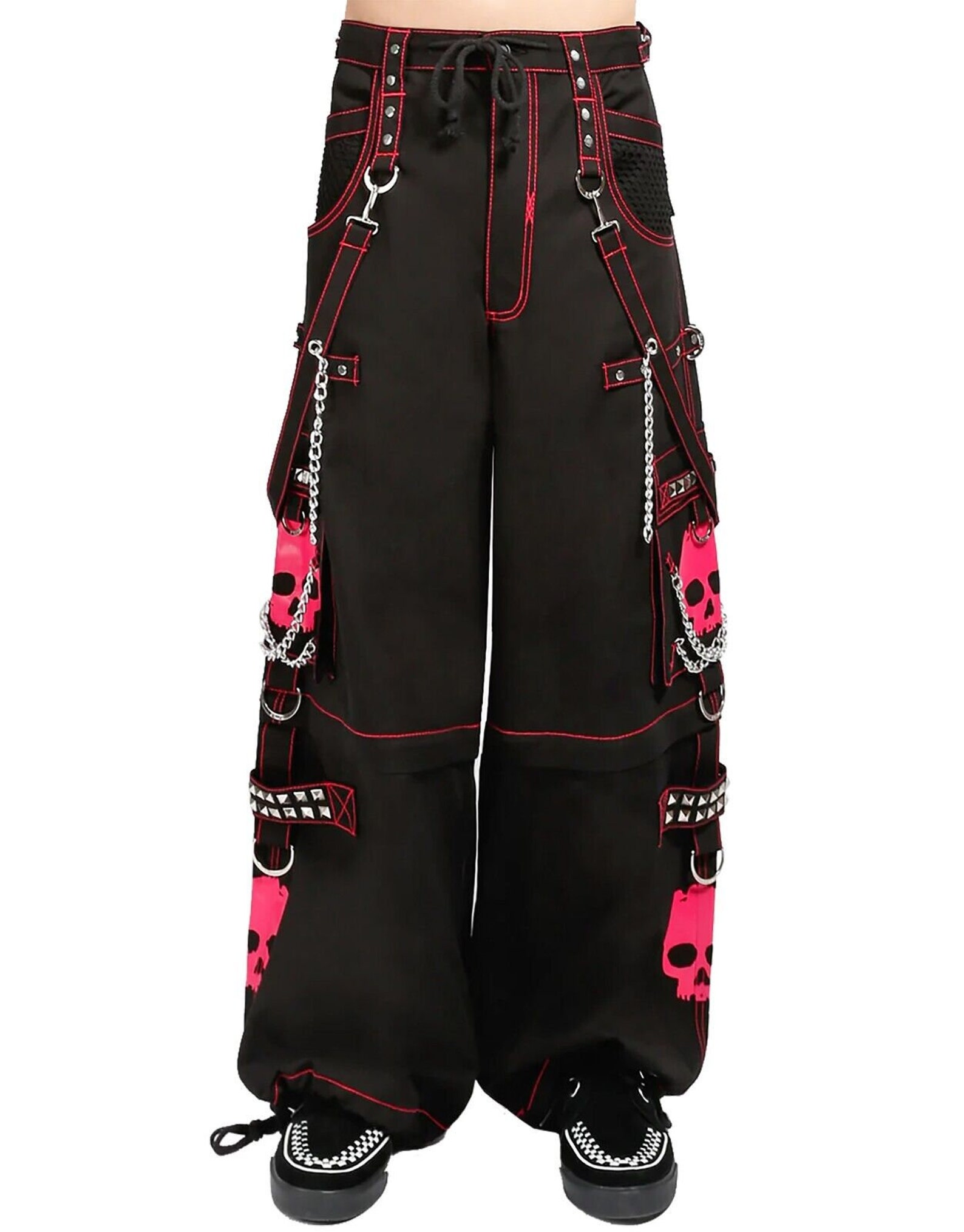 Gothic Pant Pink Super Skull Gothic Cyber Chain Goth Jeans - Etsy