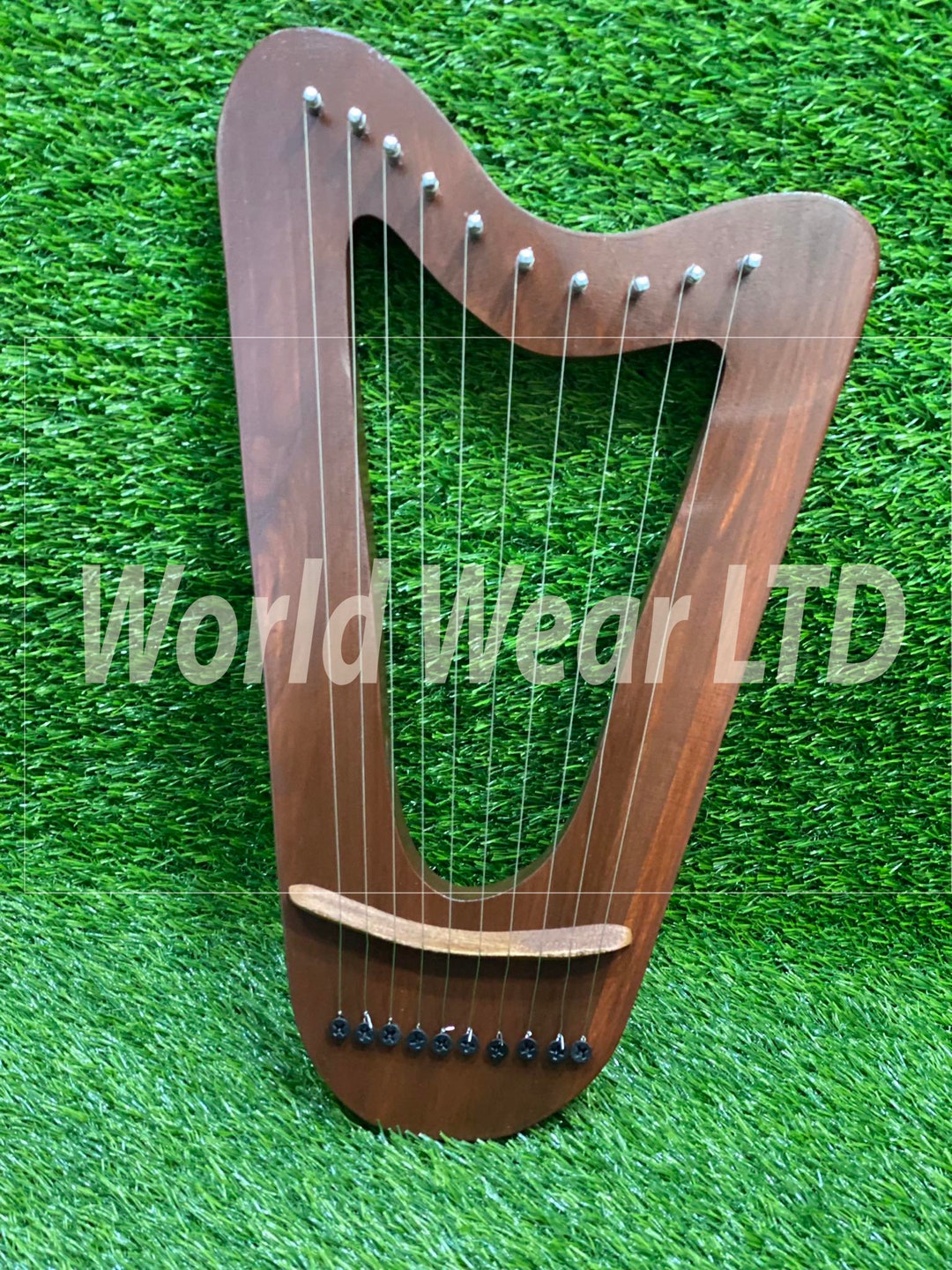 Rosewood Lyre Harp 10 Metals Strings Curved Design Lyre Harps Free Bag ...